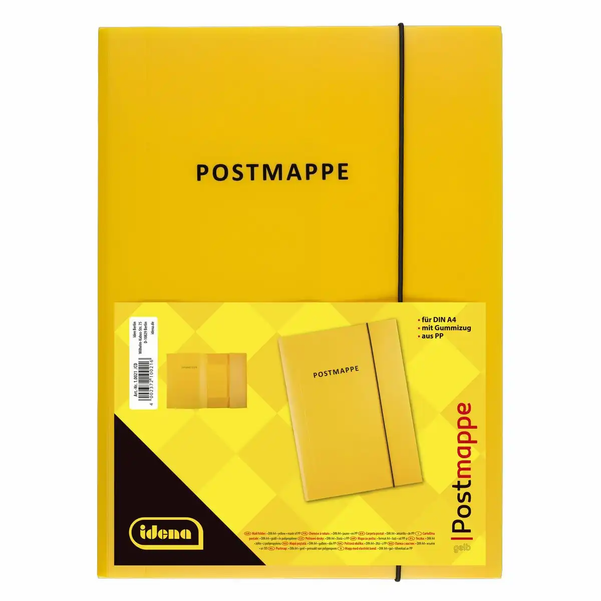 Idena Postmappe A4 PP mit Gummizug – Praktisch & Robust